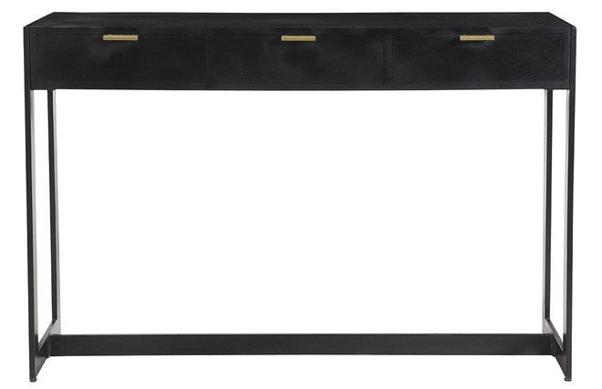 Design-Konsole mit Schubladen schwarz und vergoldet B 115 cm AVIDAN ...