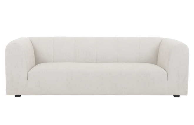 Design-Sofa aus hellbeigem Stoff 4-Sitzer OLIVEIRO - Miliboo