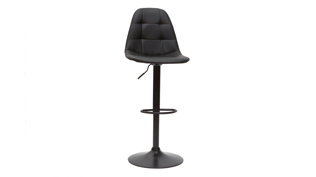 Designer-Barhocker höhenverstellbar schwarze (2er-Set) COX - Miliboo