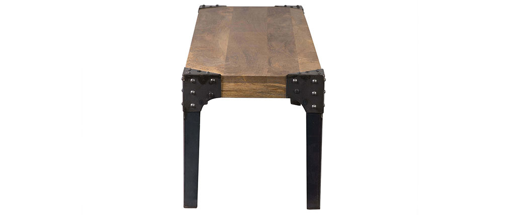 Industrielle Design-Bank Metall und 180 cm MADISON - Miliboo