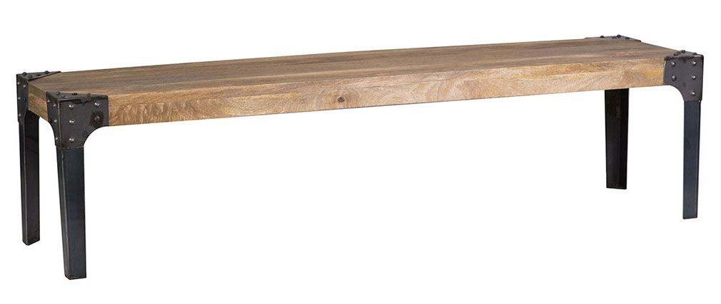 Industrielle Design-Bank Metall und 180 cm MADISON - Miliboo