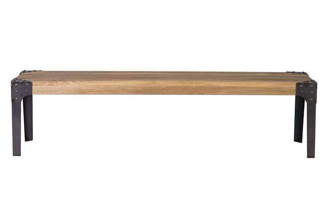 Industrielle Design-Bank Metall und 180 cm MADISON - Miliboo