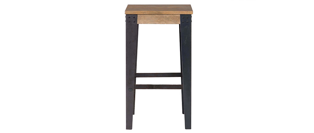 Industrieller Design-Hocker Metall und 65 cm MADISON - Miliboo