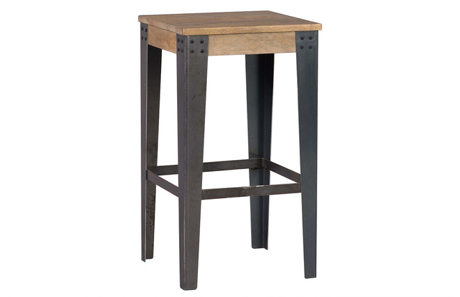 Industrieller Design-Hocker Metall und 65 cm MADISON - Miliboo