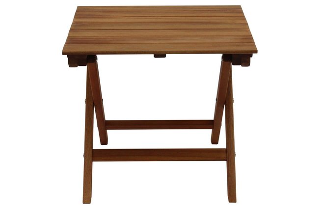 Niedriger Gartentisch aus Massivholz zusammenklappbar B40 x T40 cm ITZA ...