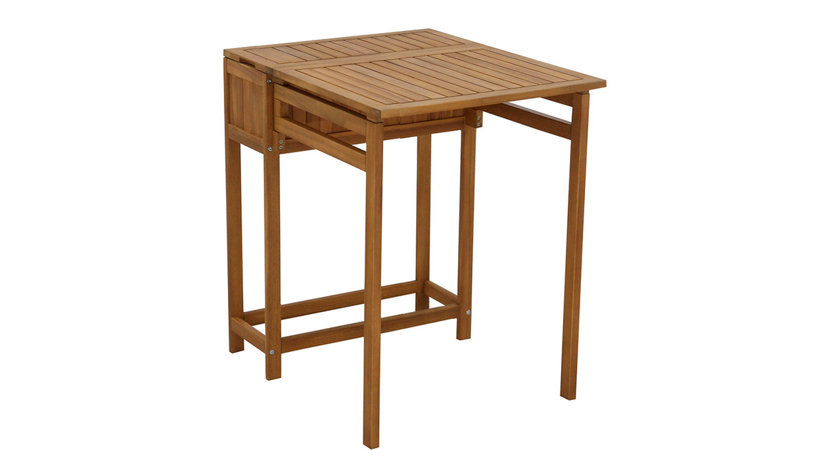 Set aus 2 Klappstühlen und 1 klappbaren Balkontisch mit Stauraum aus ...