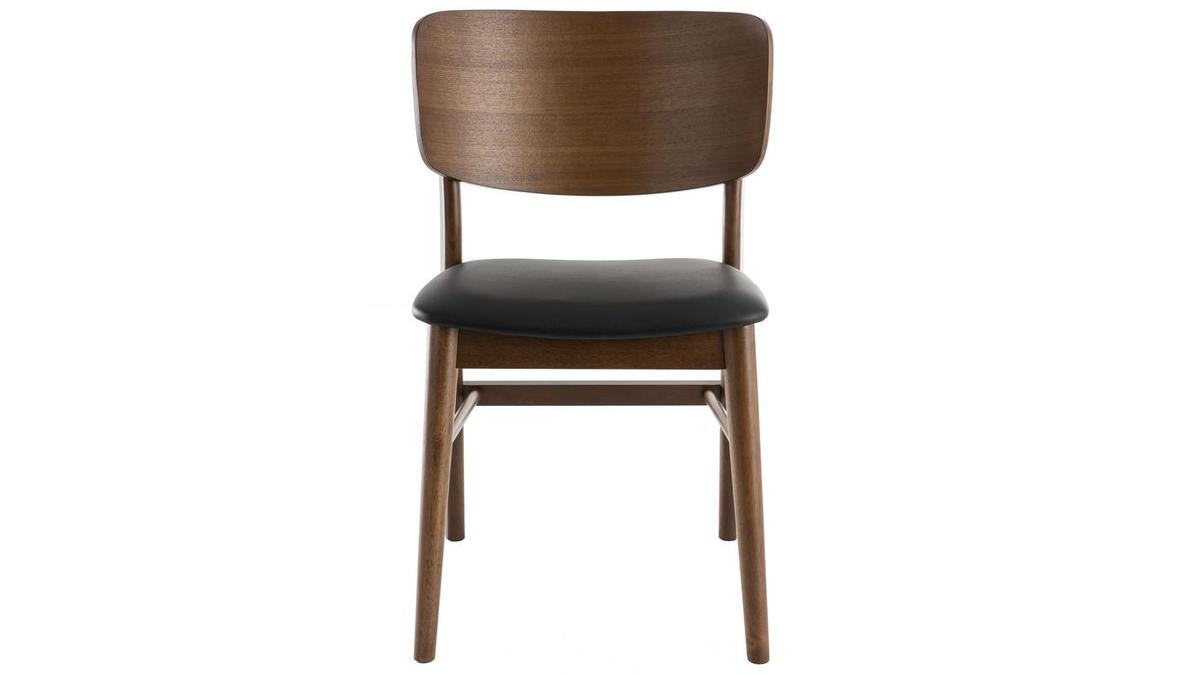 Stühle in Nussbaumholz in schwarz ( 2er-Set) SHELDON - Miliboo